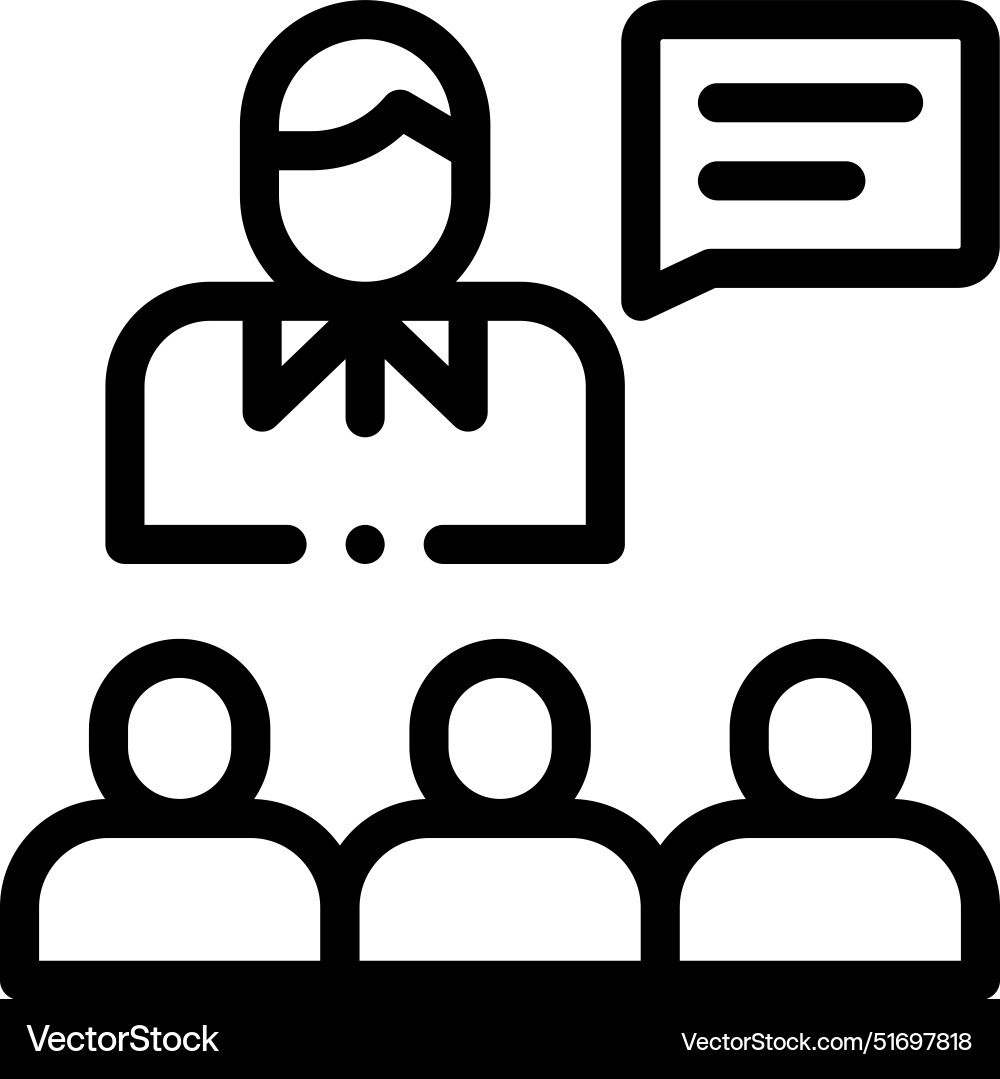 Boss icon thin linear style design isolated Vector Image