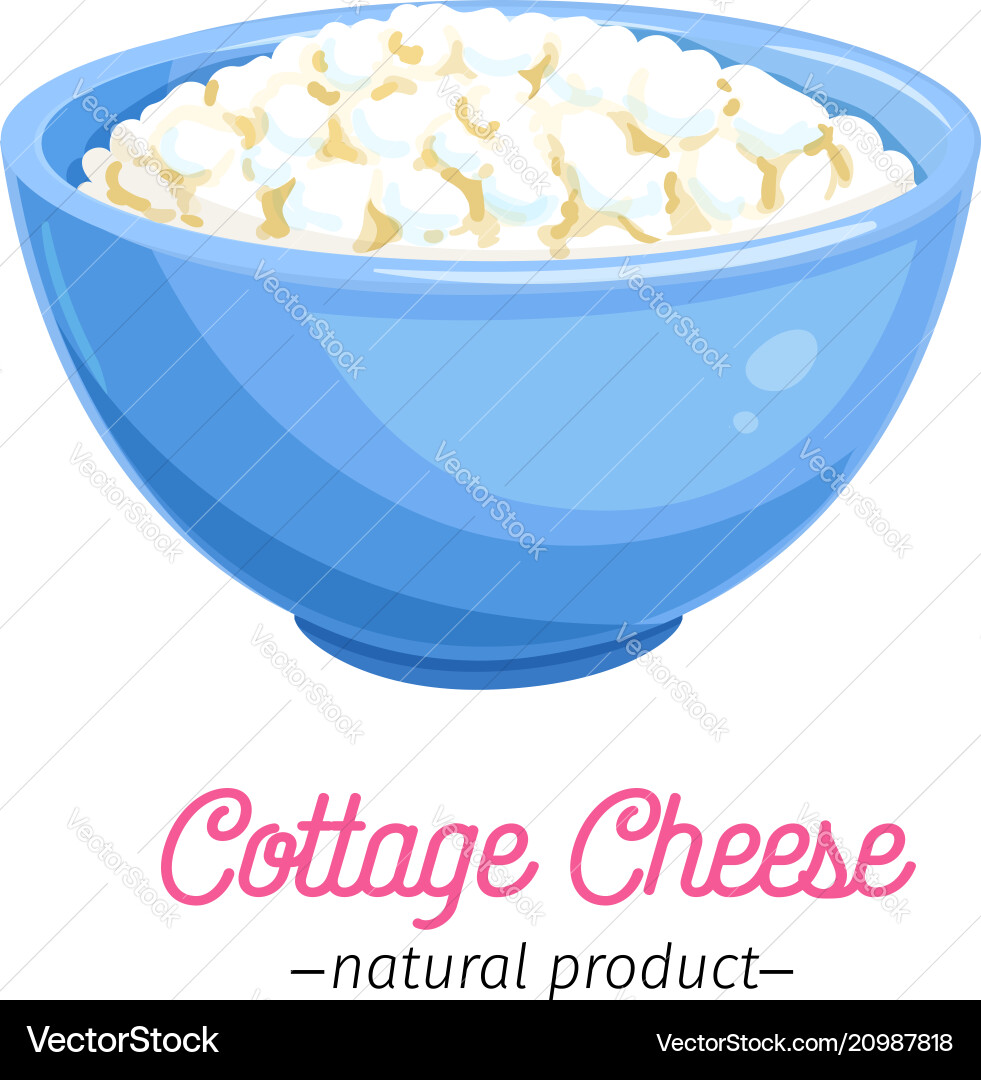 Cottage cheese icon Royalty Free Vector Image - VectorStock