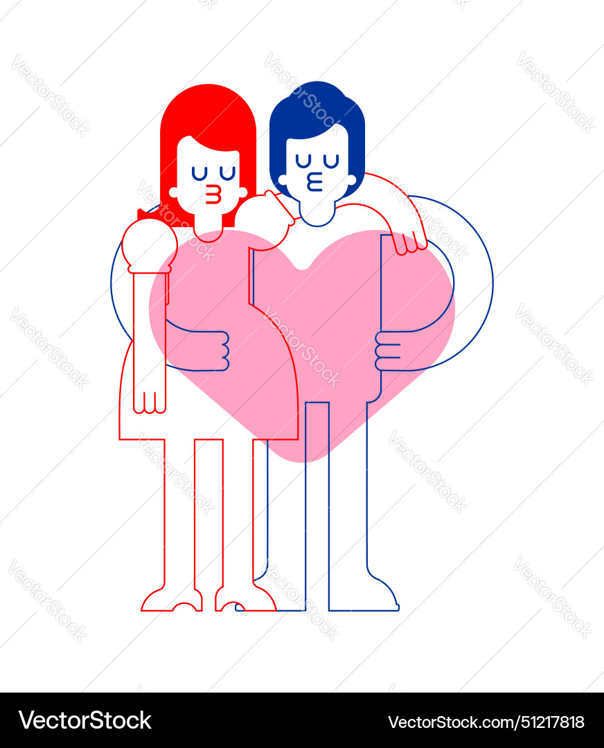 Couple in love feeling Royalty Free Vector Image
