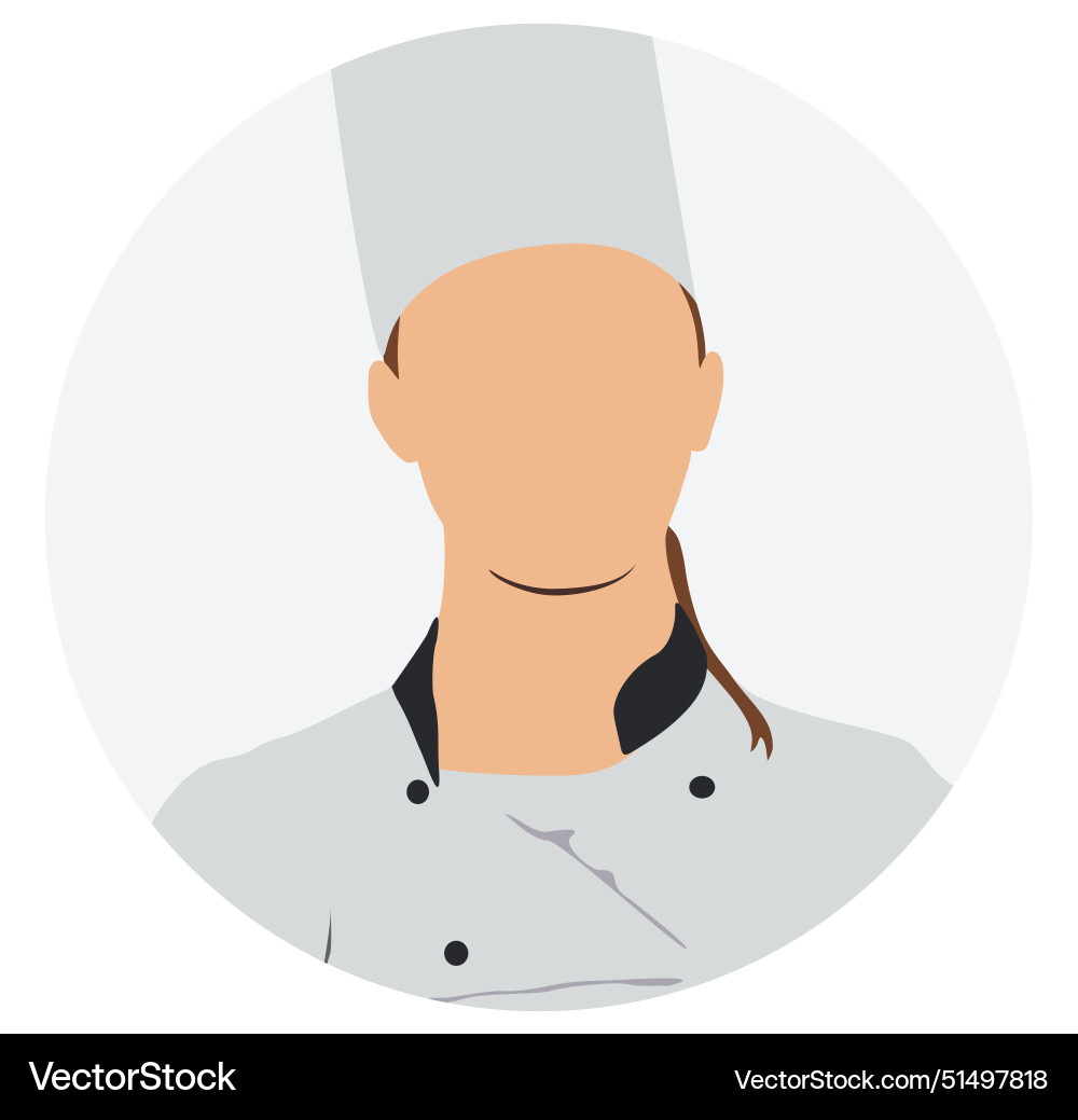 Female chef portrait Royalty Free Vector Image