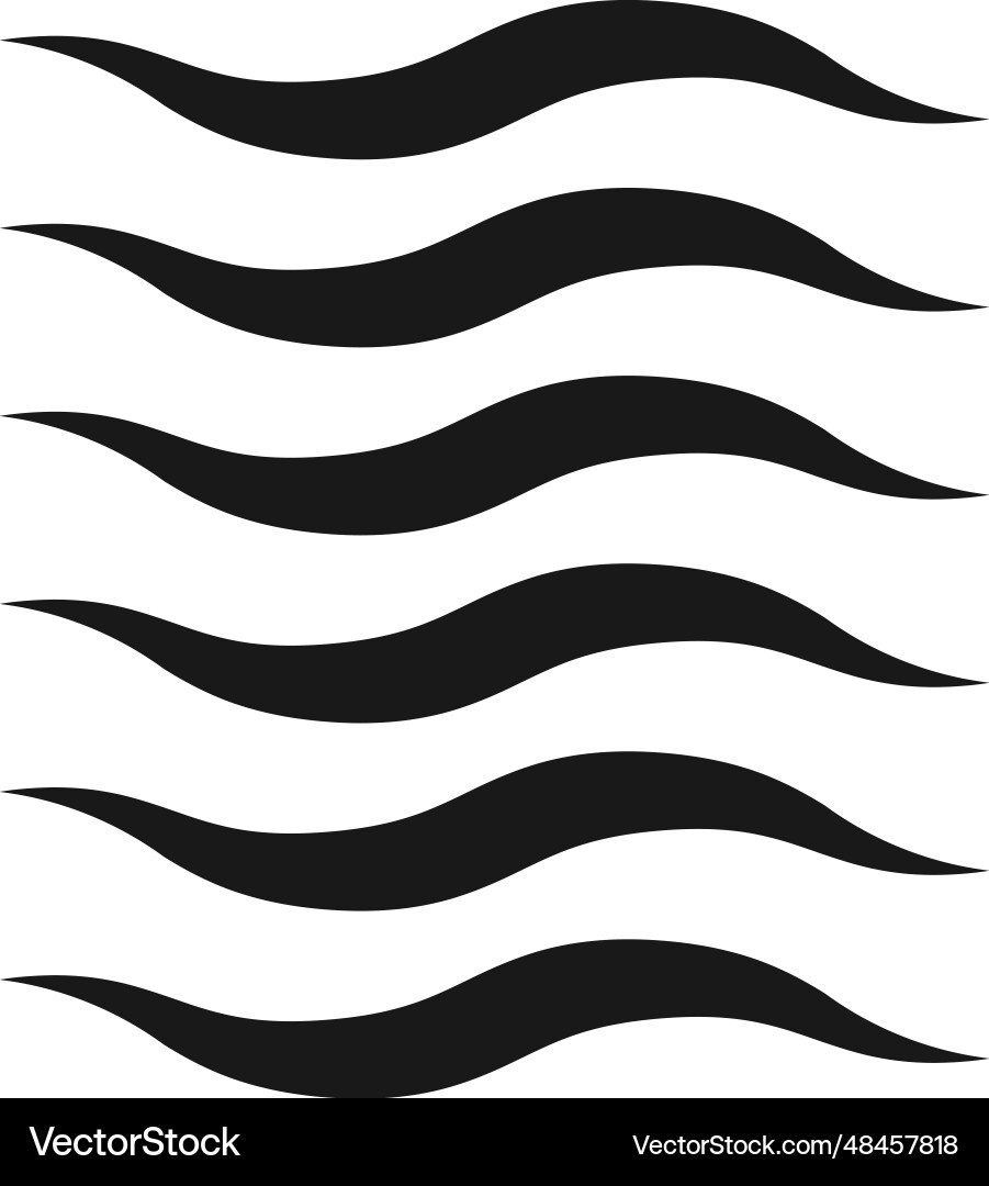 Ink strokes smooth lines curve motion symbol Vector Image