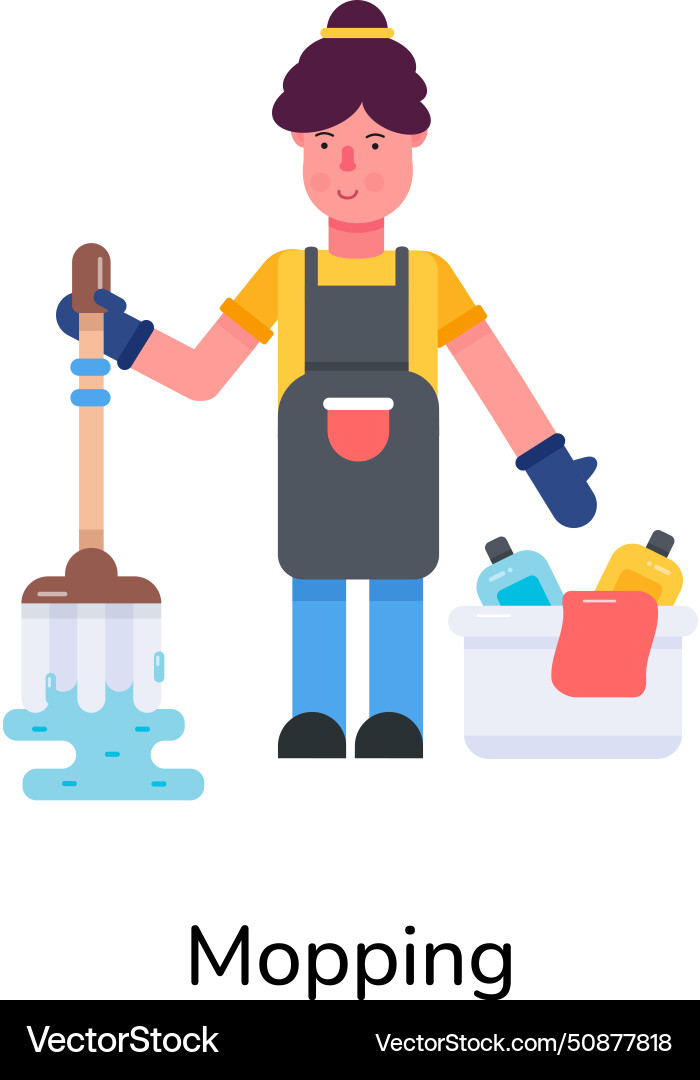 Mopping Royalty Free Vector Image - VectorStock