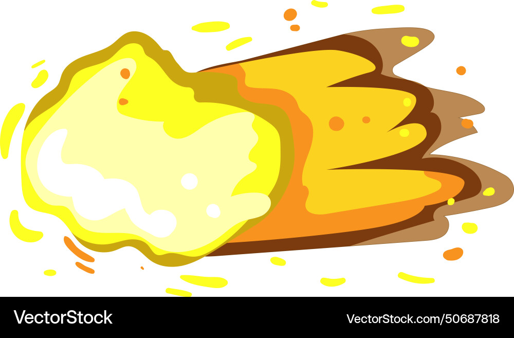 Muzzle gun flash cartoon Royalty Free Vector Image