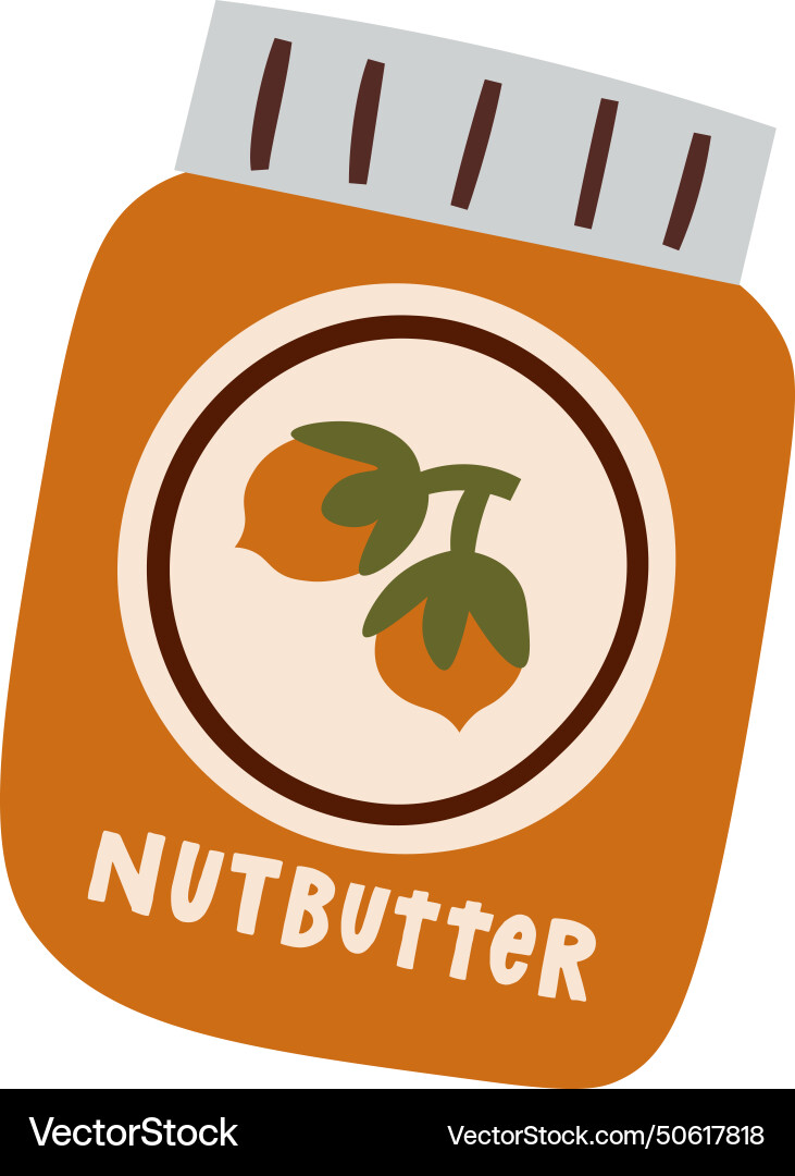 Nut butter can Royalty Free Vector Image - VectorStock