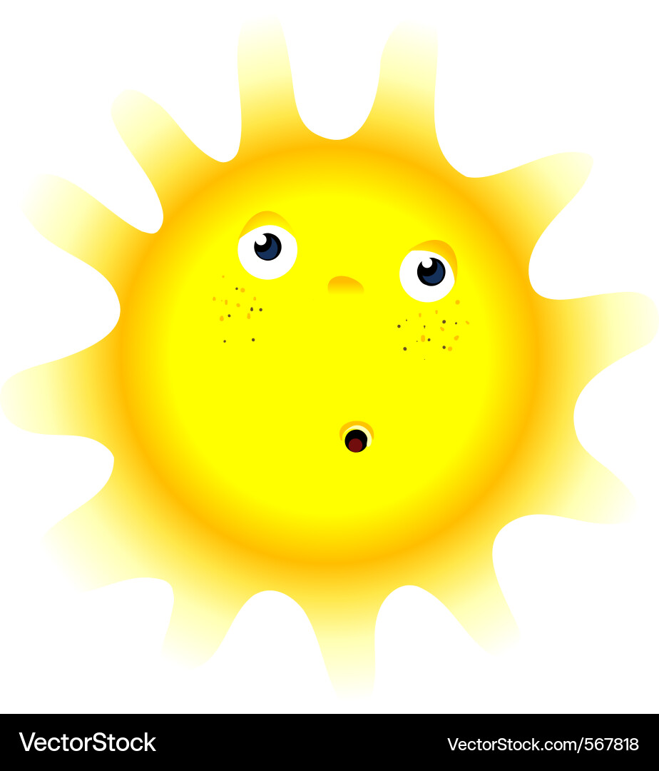 Sun cartoon Royalty Free Vector Image - VectorStock