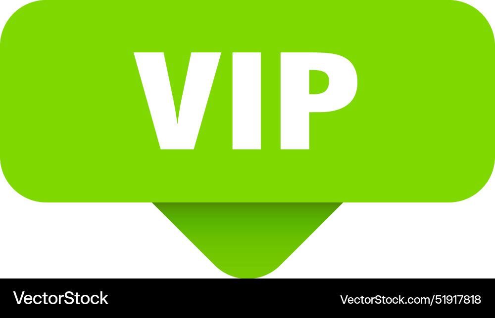 Vip sticker vip sign on transparent background Vector Image