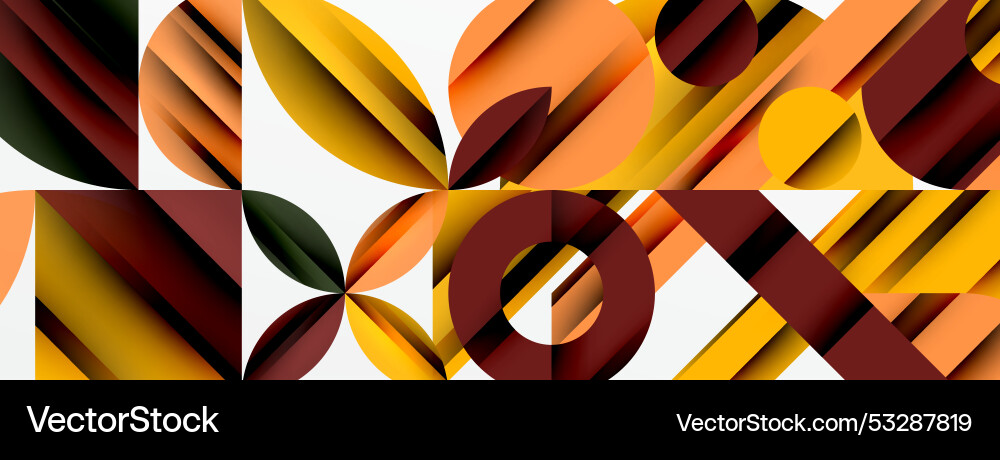 Circle square triangle shapes geometric minimal Vector Image