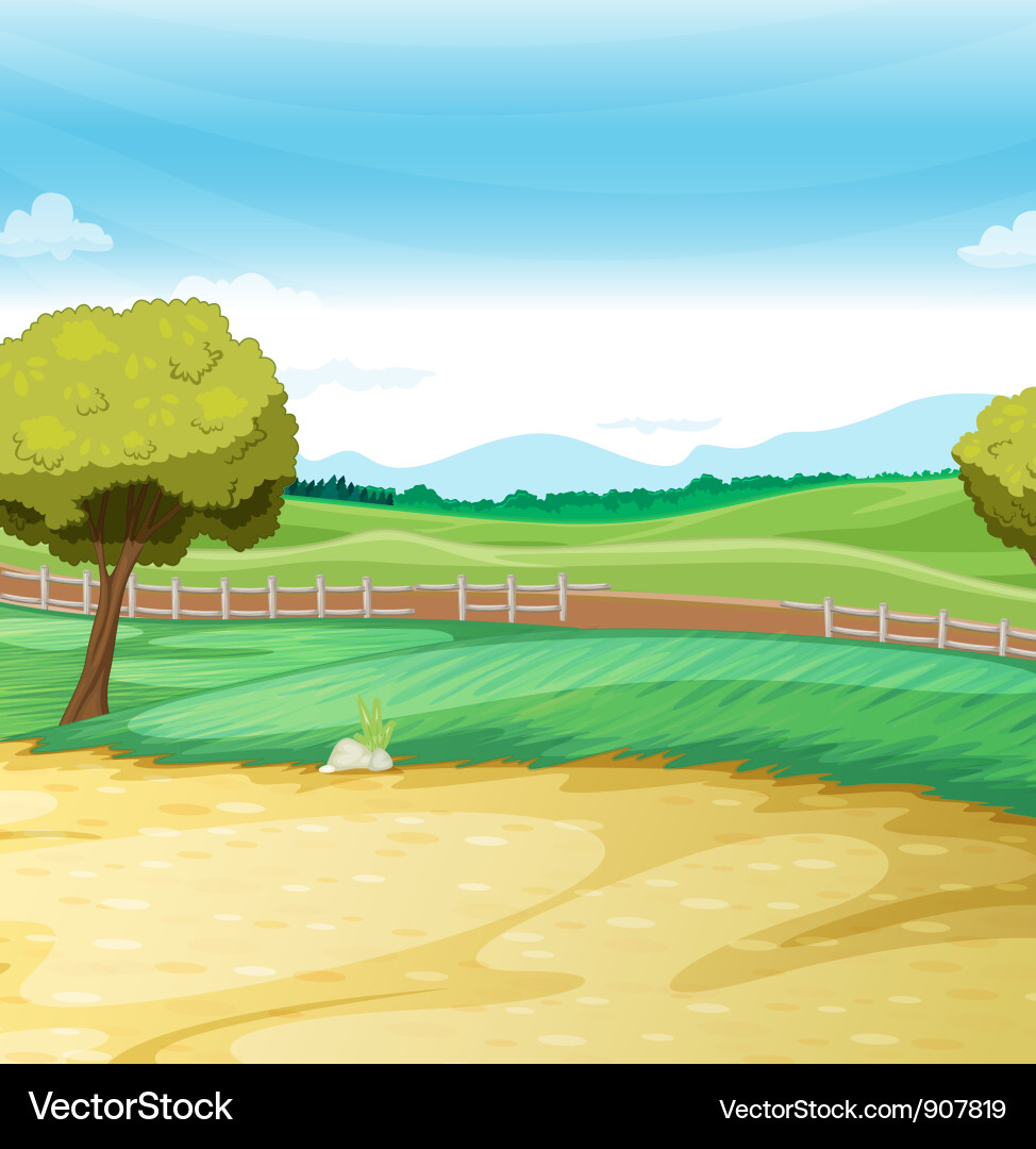 Farm scene Royalty Free Vector Image - VectorStock