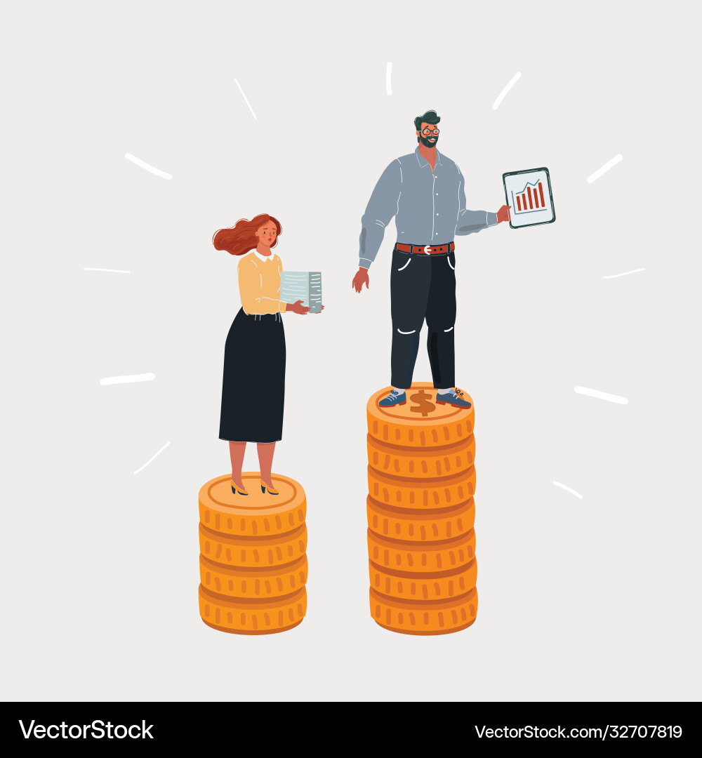 Income Disparity Cartoon Royalty Free Vector Image