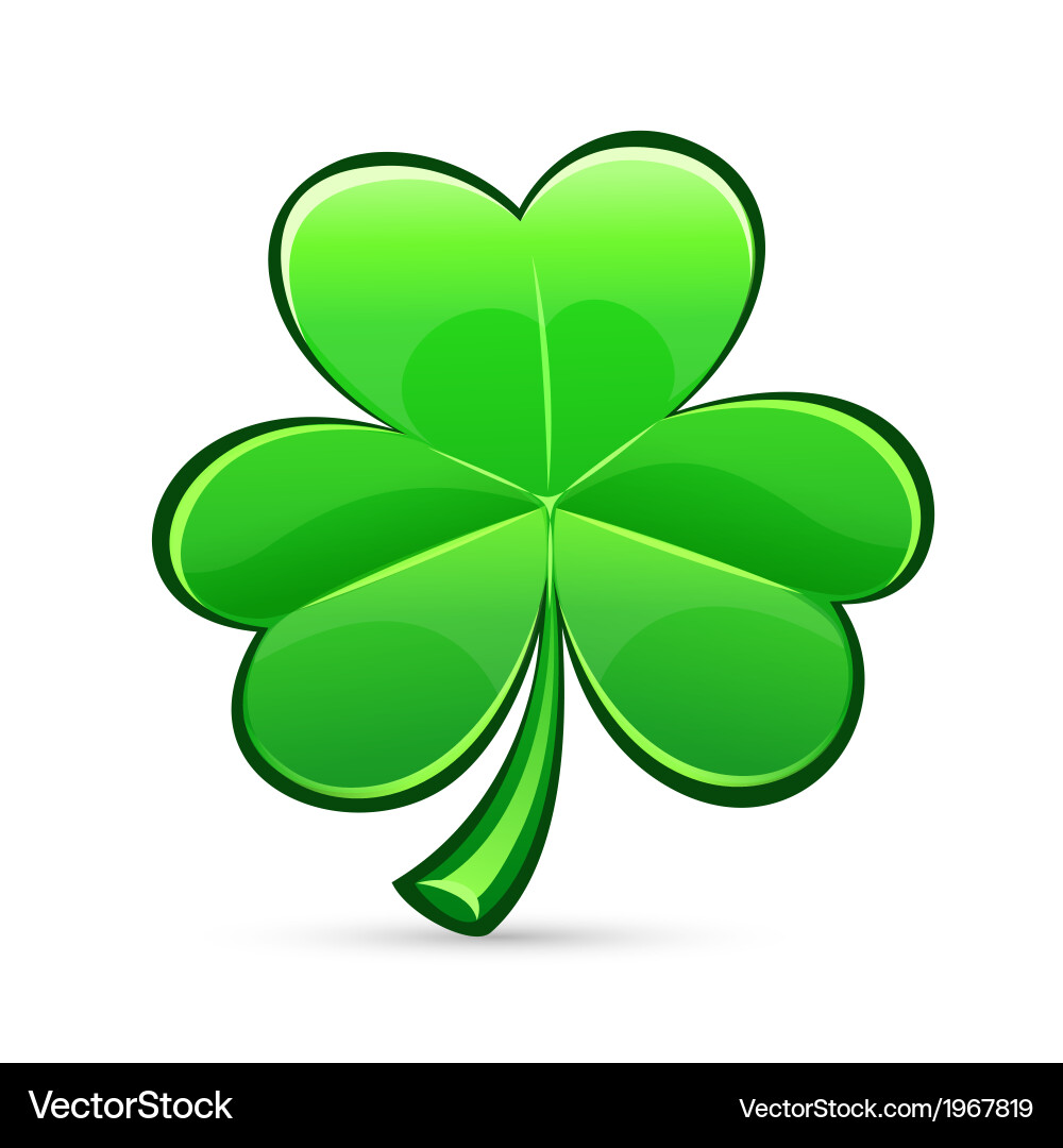St patricks day trefoil Royalty Free Vector Image