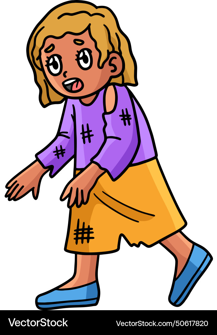 Child walking cartoon colored clipart Royalty Free Vector