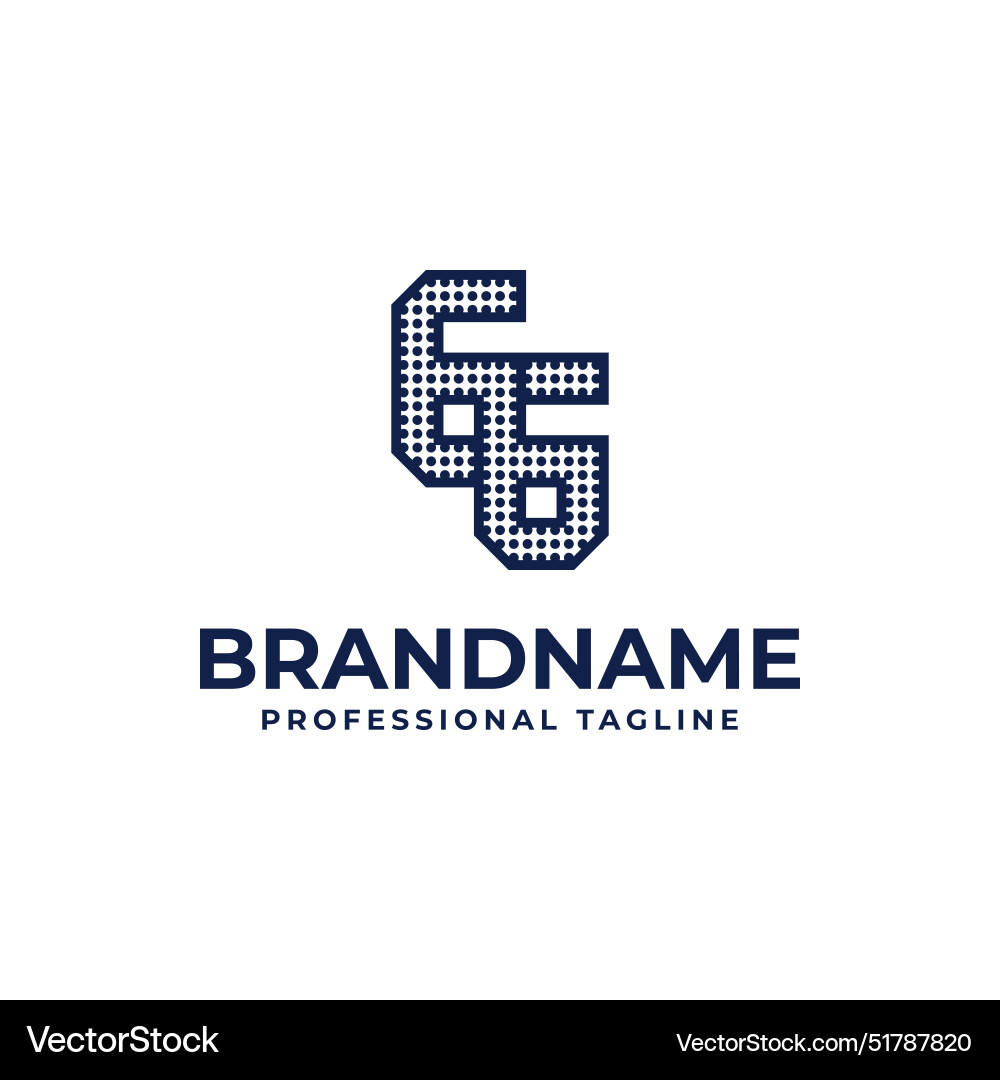 Letters gg dot monogram logo suitable Royalty Free Vector