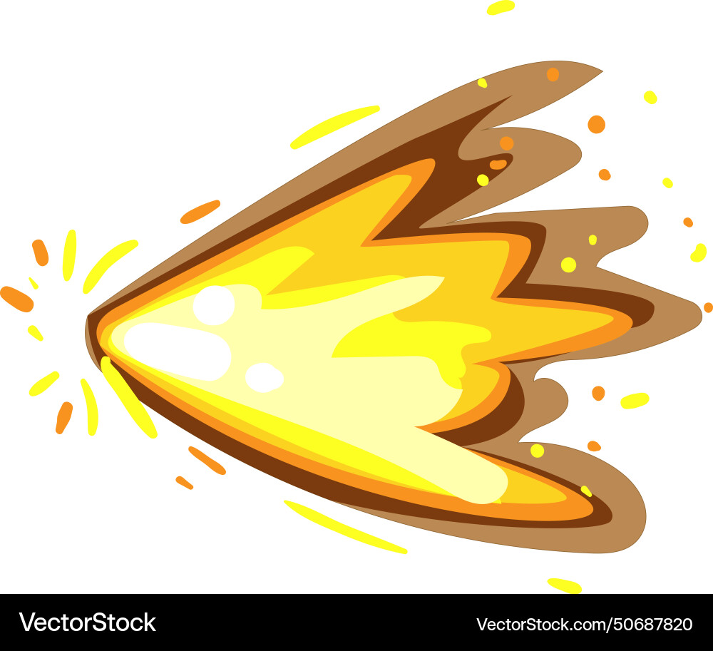 Smoke gun flash cartoon Royalty Free Vector Image