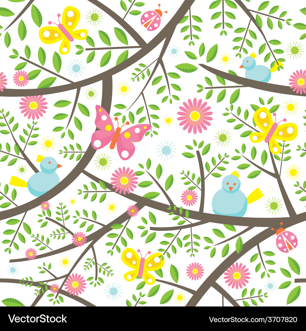 Spring Floral Pattern Royalty Free Vector Image
