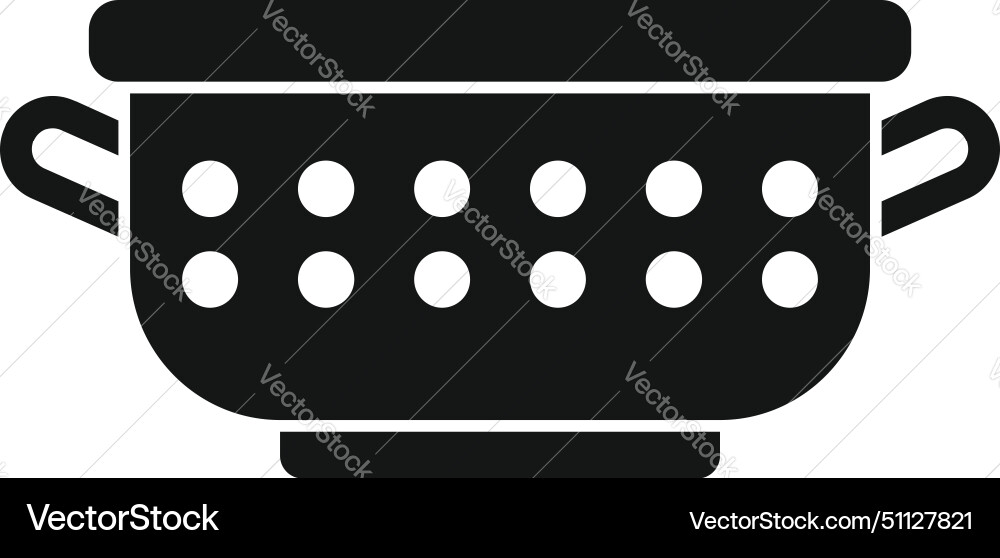 Drain object icon simple cooking colander Vector Image