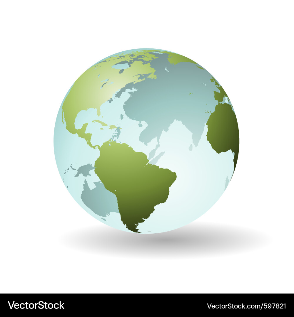 Earth globe Royalty Free Vector Image - VectorStock