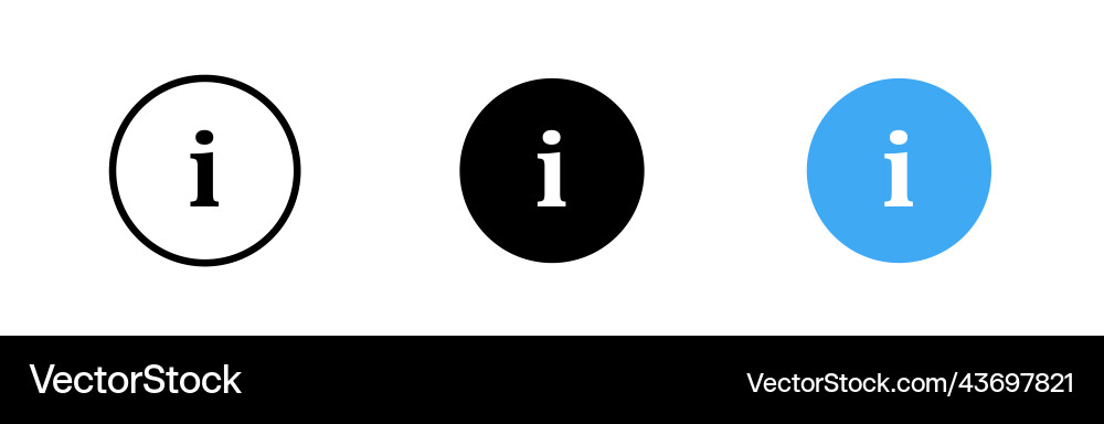 Info symbol pictogram information help sign Vector Image