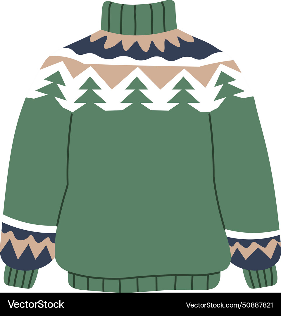 Knitwear clothes for winter sweater cold Vector Image