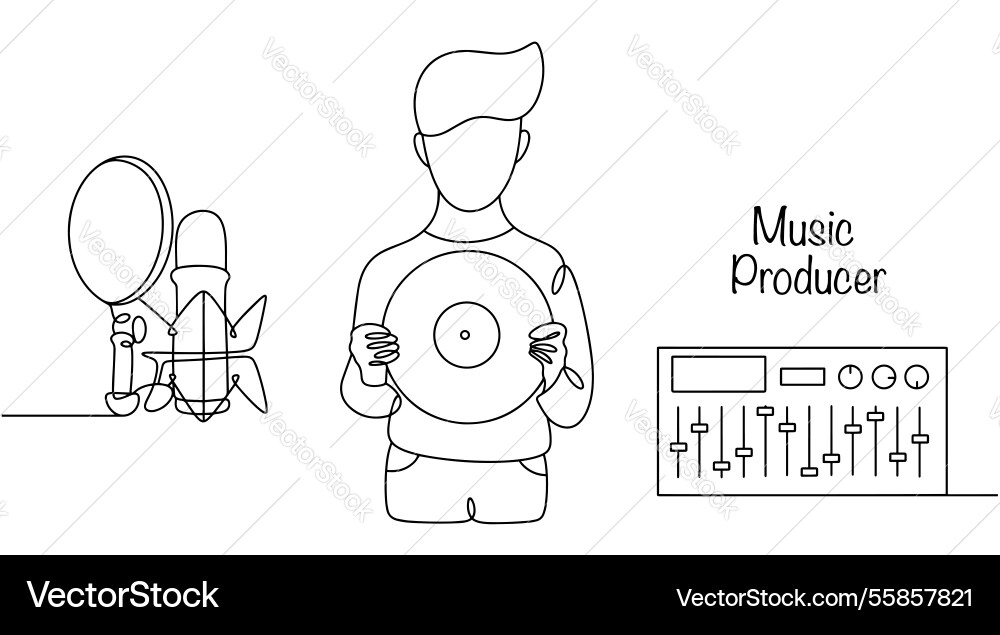 Music producer Royalty Free Vector Image - VectorStock