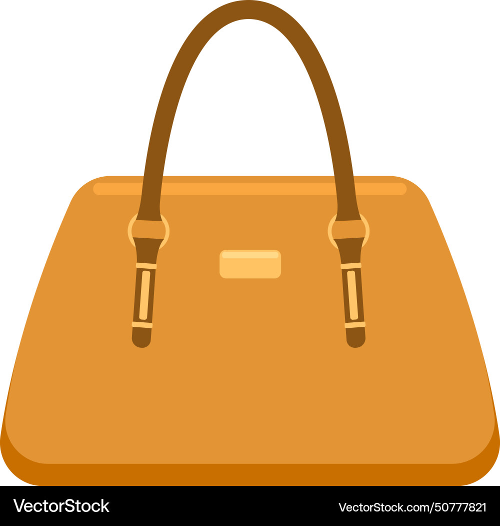 Tote bag leather fashionable accessory in classic Vector Image