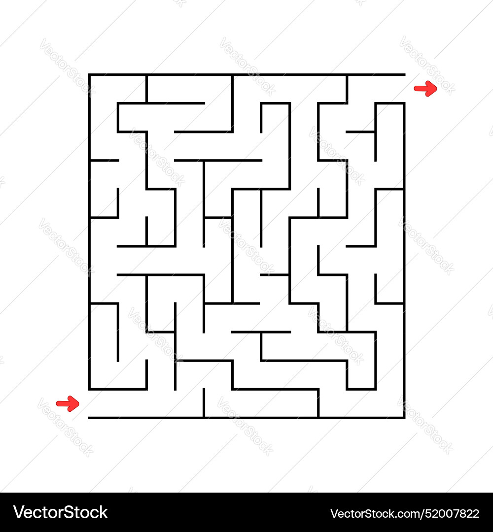 Abstract labyrinth educational game for kids Vector Image