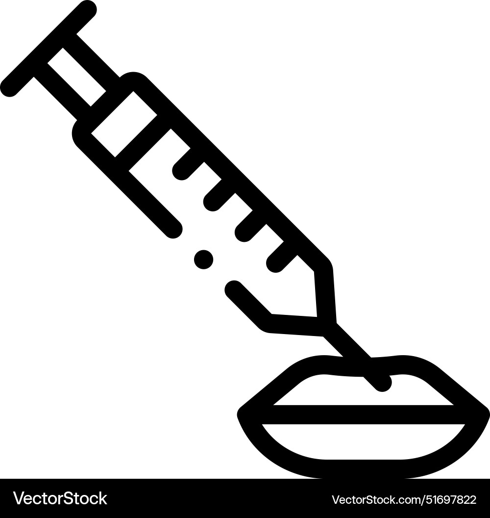 Botox icon thin linear style design isolated Vector Image