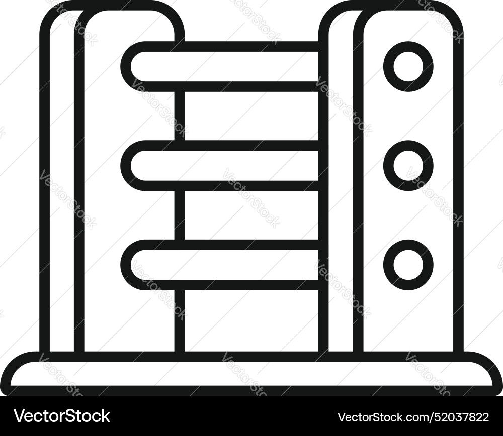 Child climbing frame icon showing playground Vector Image