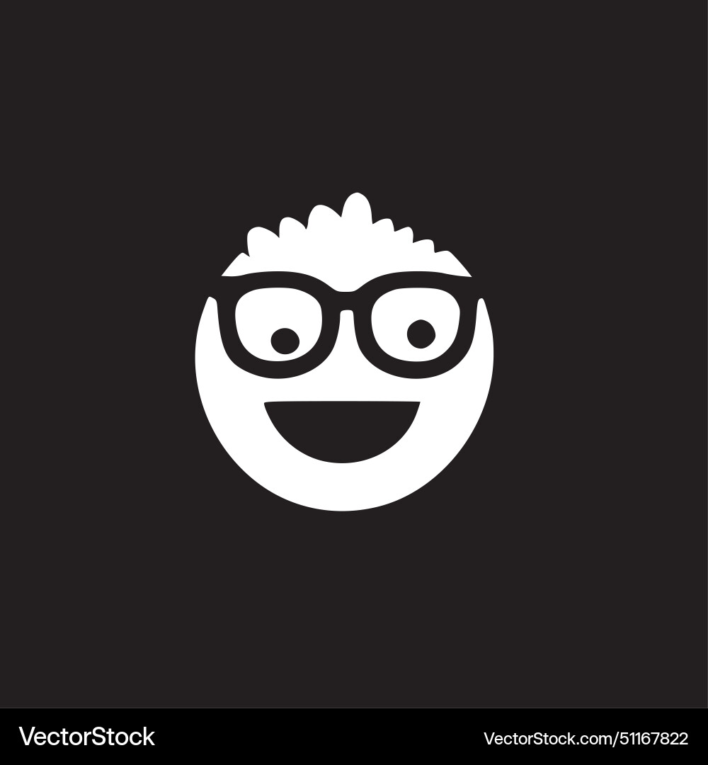 Emoji - minimalist and flat logo Royalty Free Vector Image