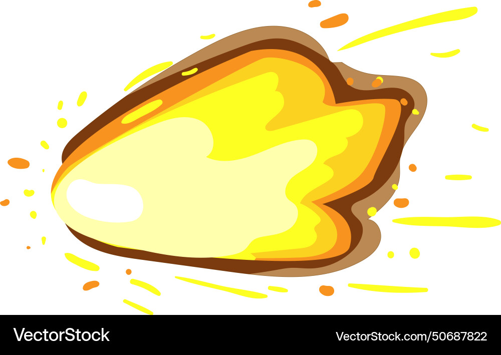 Explosion gun flash cartoon Royalty Free Vector Image
