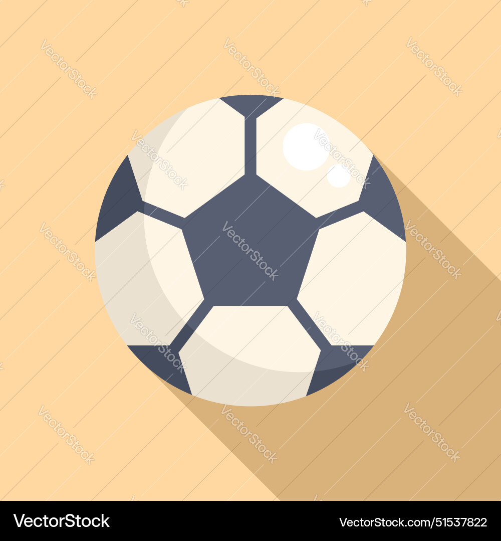 Flat design soccer ball Royalty Free Vector Image
