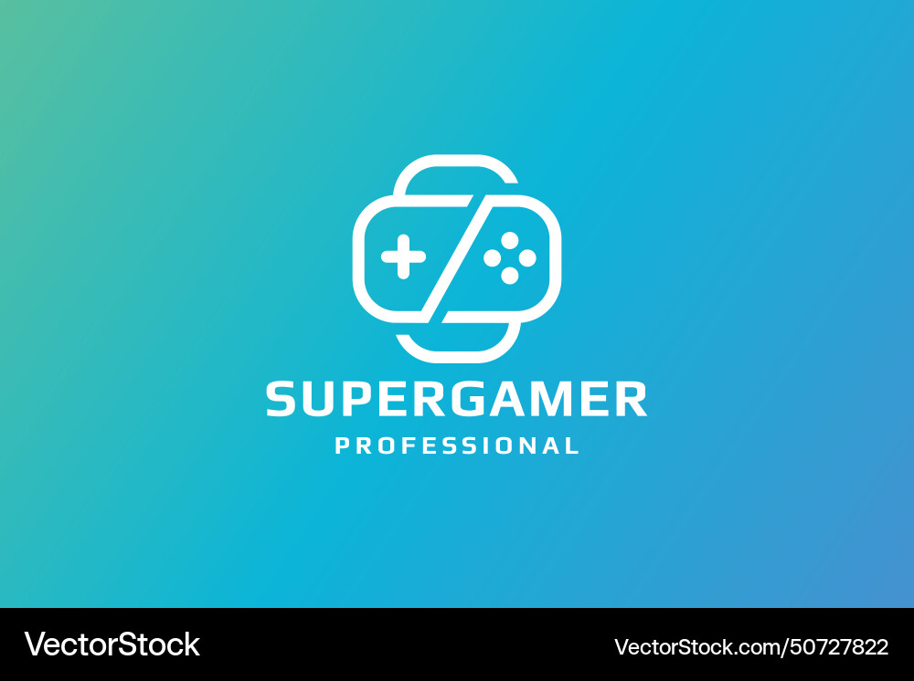 Logo supergamer Royalty Free Vector Image - VectorStock