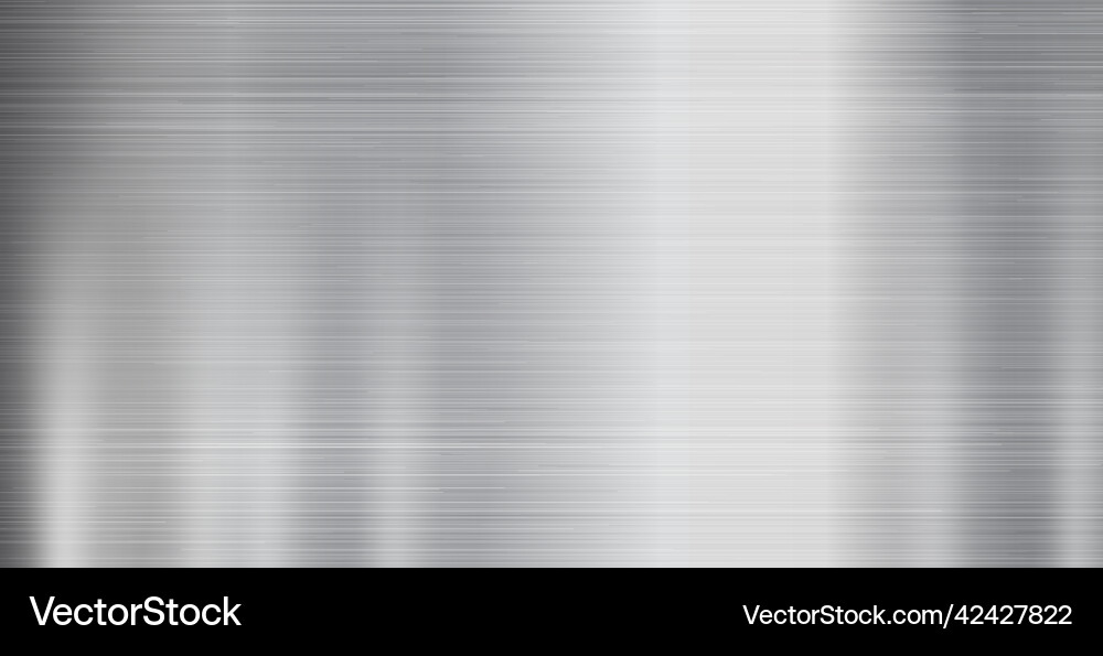 Panoramic steel background metal texture Vector Image