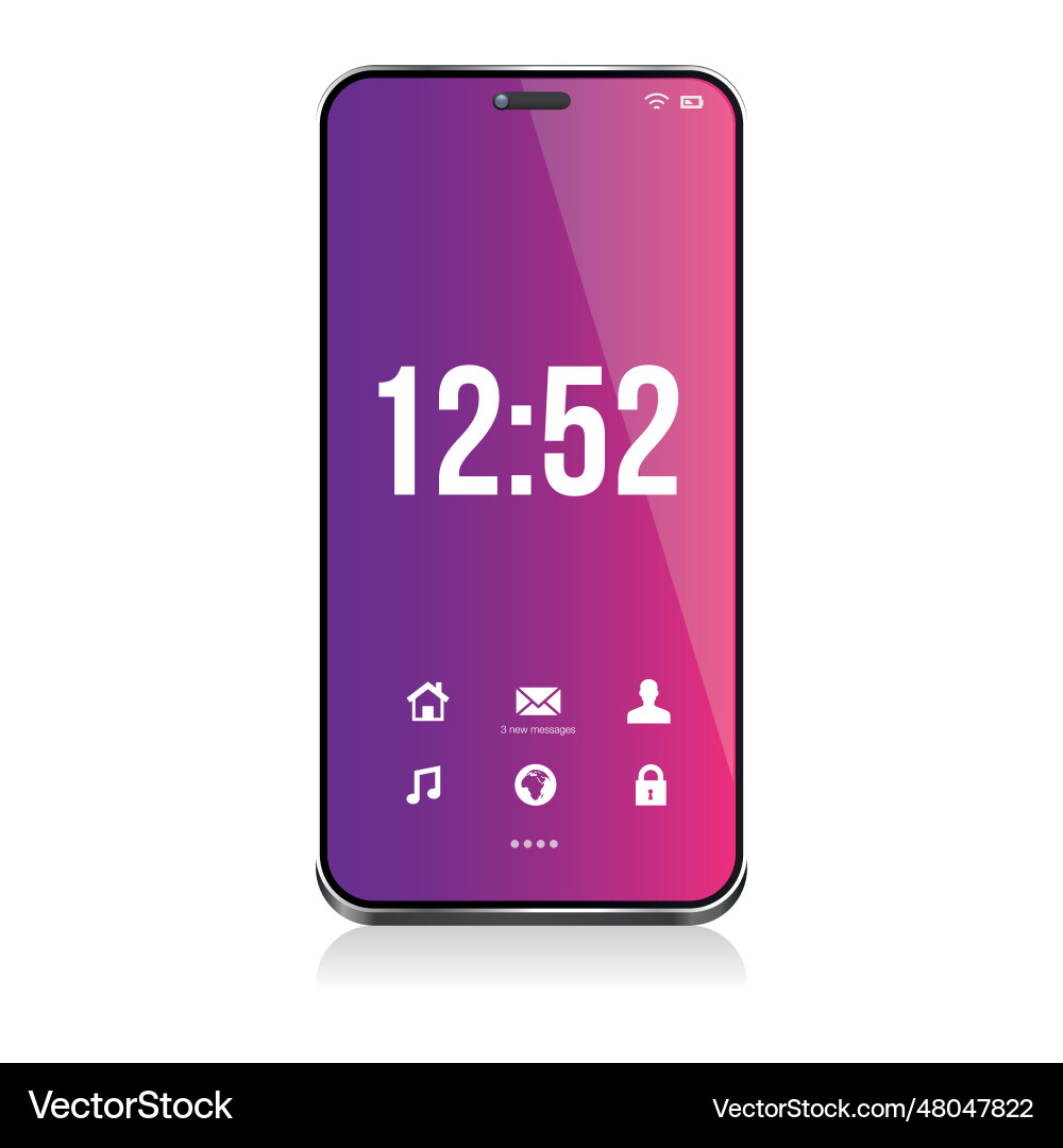 Smart phone display concept device Royalty Free Vector Image