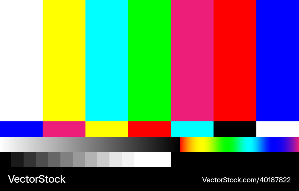 Television screen error Royalty Free Vector Image