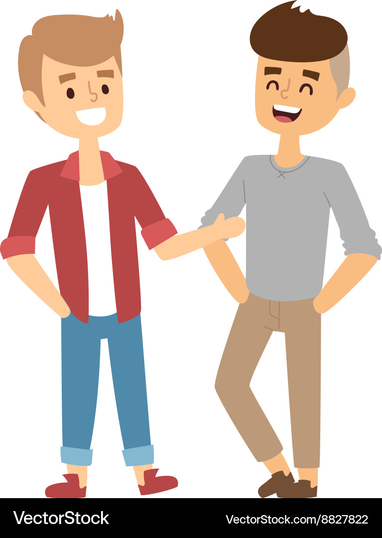 Two friends Royalty Free Vector Image - VectorStock