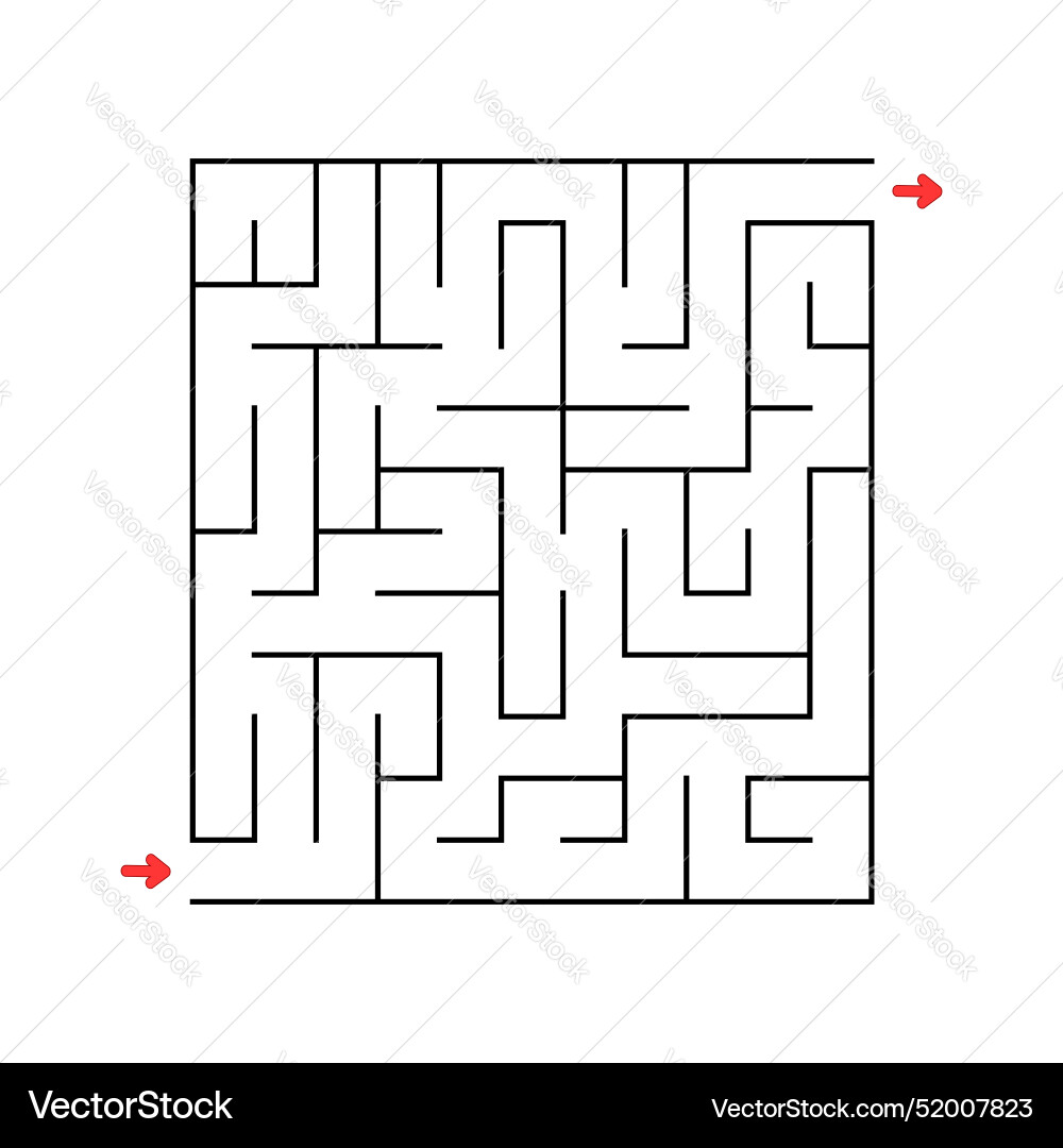Abstract labyrinth educational game for kids Vector Image