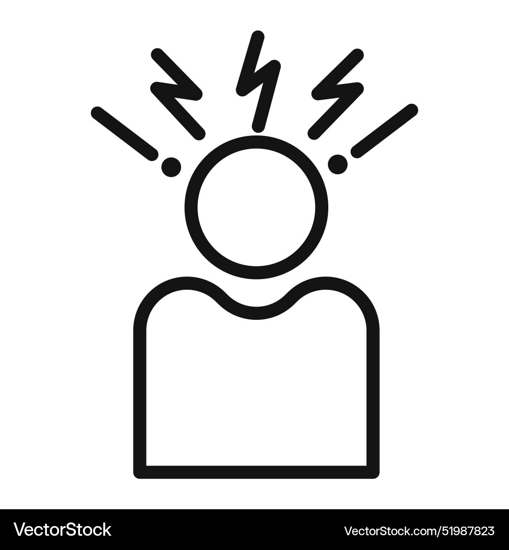 Anxiety icon mark in filled style Royalty Free Vector Image
