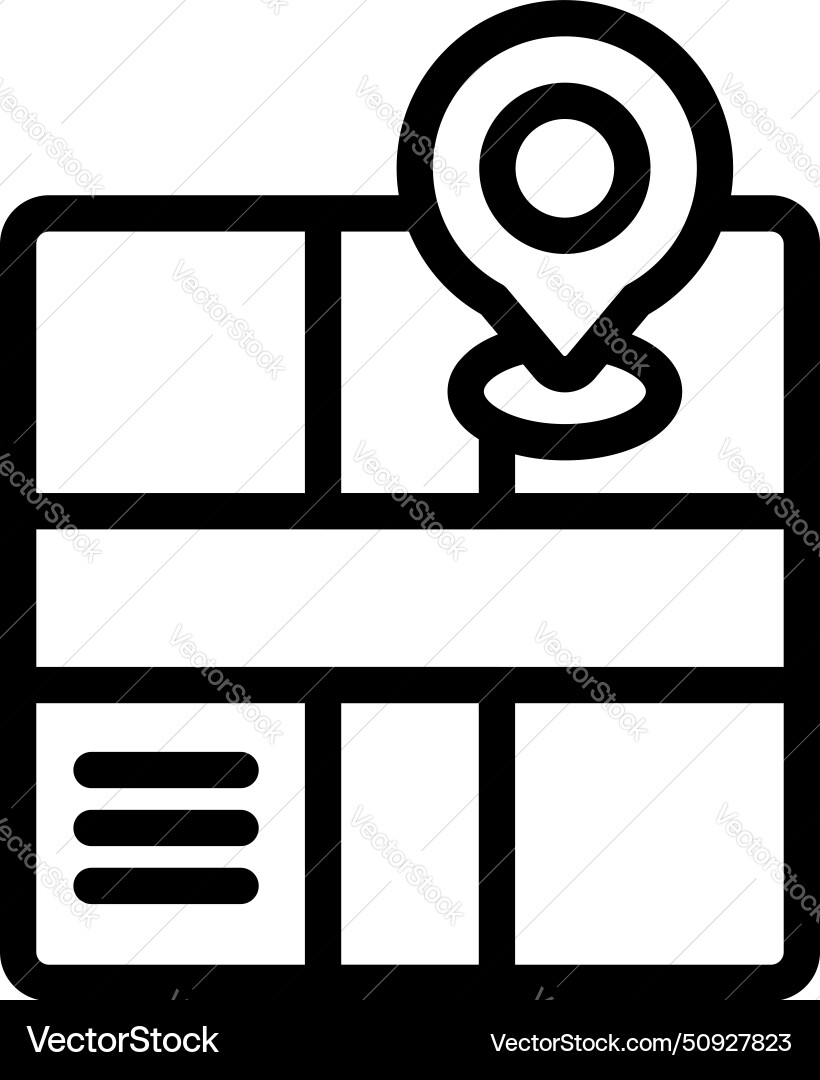Delivery location icon outline client Royalty Free Vector