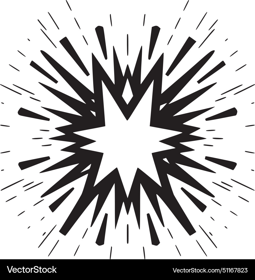 Explosion - minimalist and flat logo Royalty Free Vector