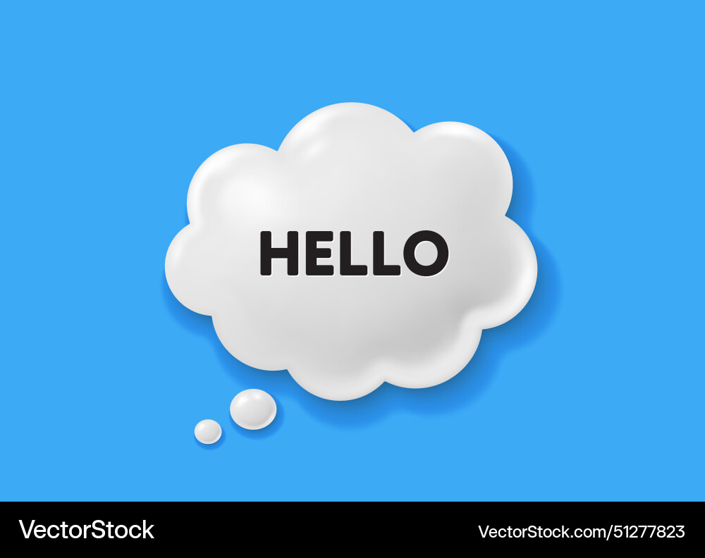Hello welcome tag hi invitation offer comic Vector Image