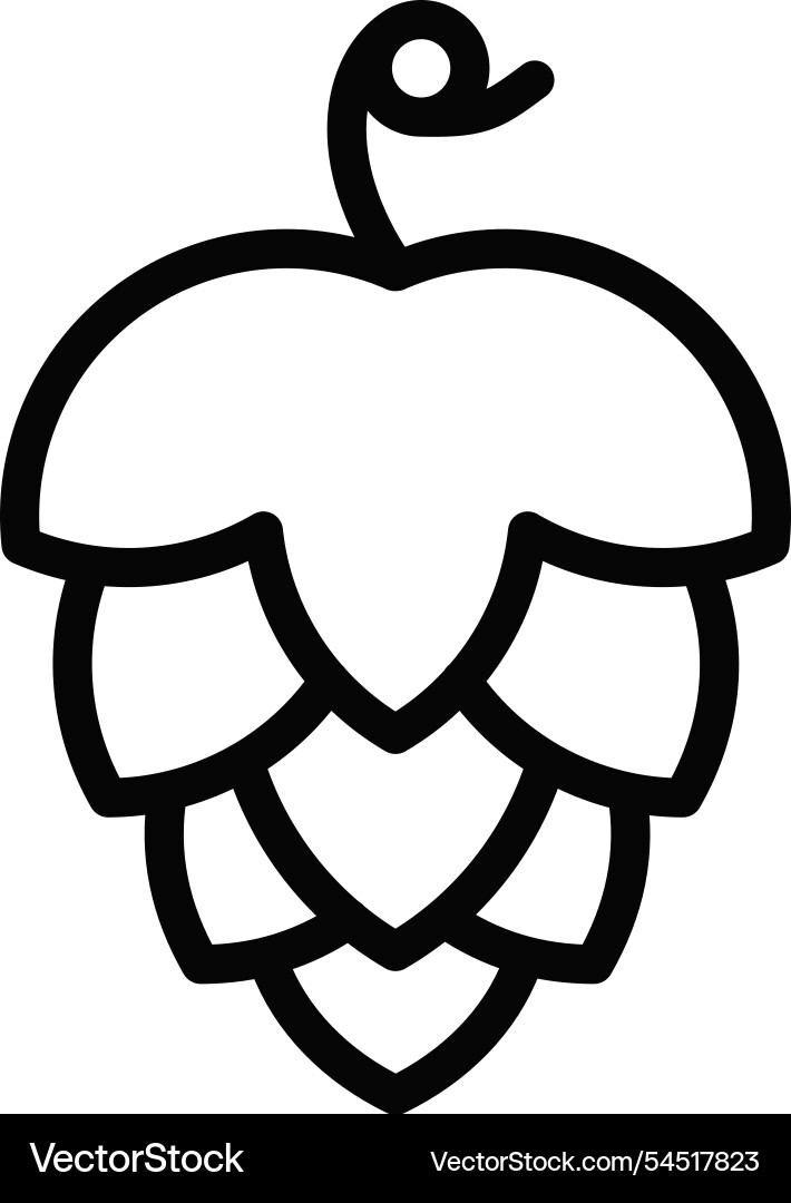 Hop cone - icon Royalty Free Vector Image - VectorStock