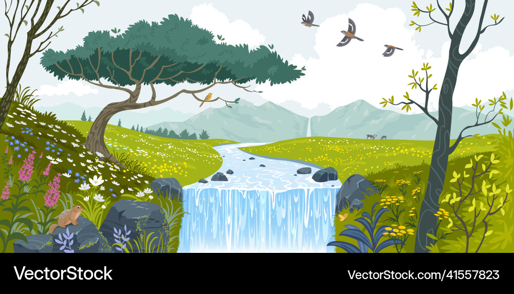 Landscape background Royalty Free Vector Image