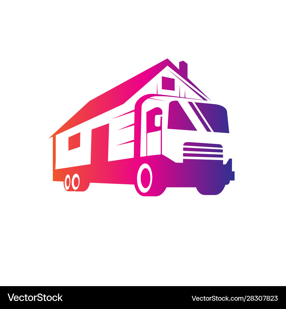 Mover truck logo Royalty Free Vector Image - VectorStock