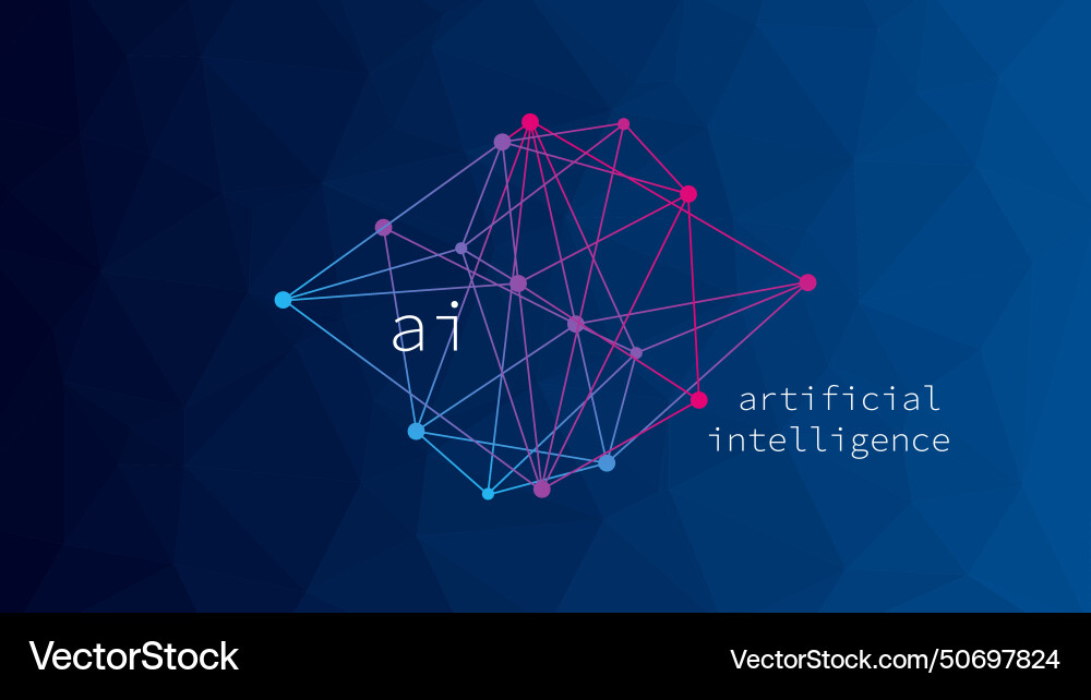 Artificial intelligence ai neural pattern Vector Image Artificial intelligence ai neural pattern Vector Image