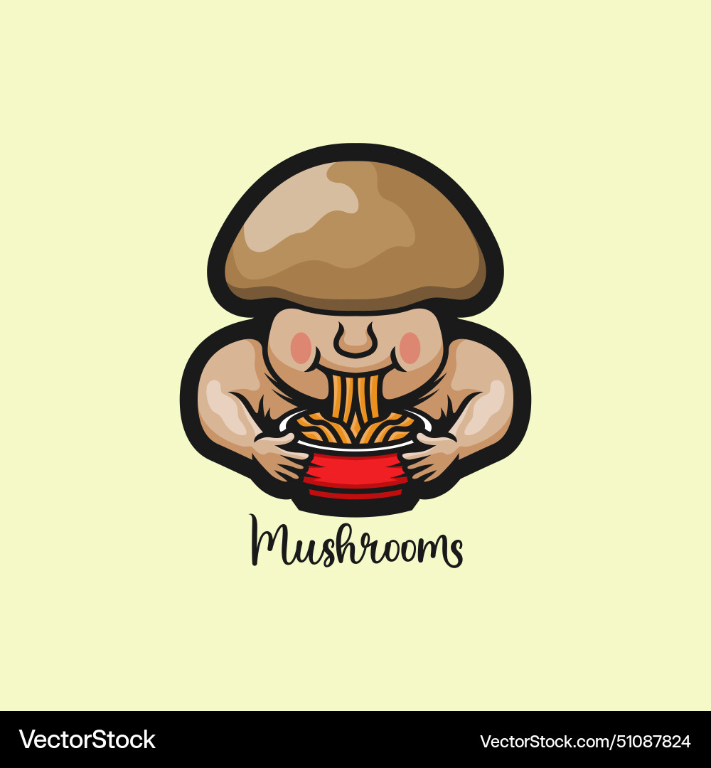 Cute character delicious ramen Royalty Free Vector Image