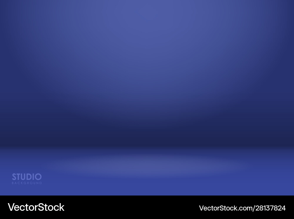 Empty blue studio room background Royalty Free Vector Image
