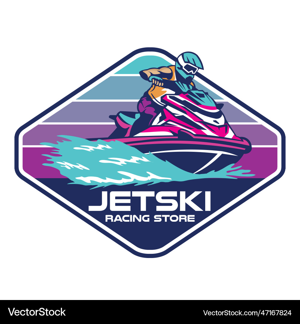 Jet ski racing design Royalty Free Vector Image