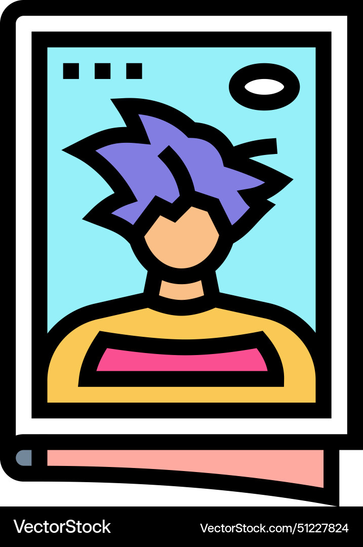 Manga Kawaii Color Icon Royalty Free Vector Image