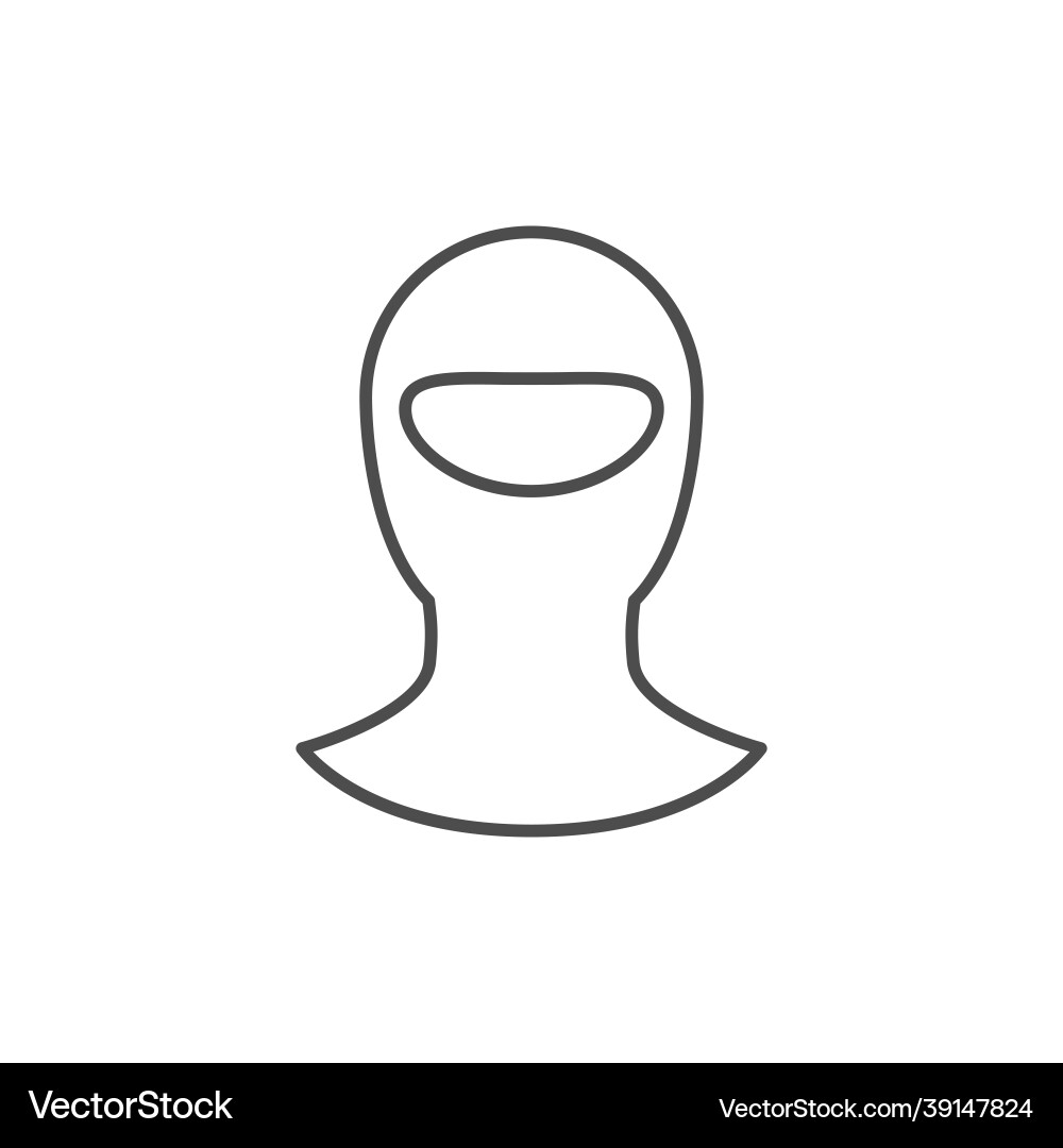 Motorcycle balaclava line outline icon Royalty Free Vector