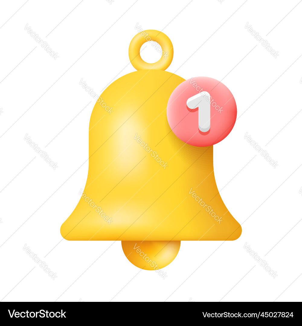 Notification bell icon Royalty Free Vector Image